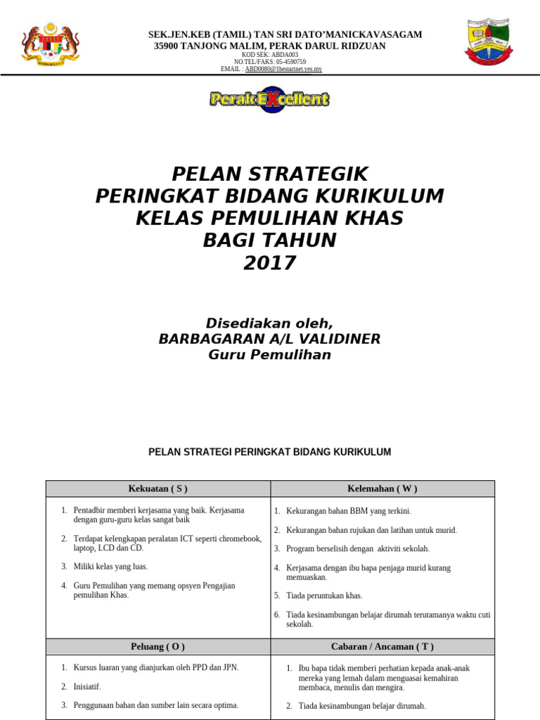 Pelan Strategik | PDF