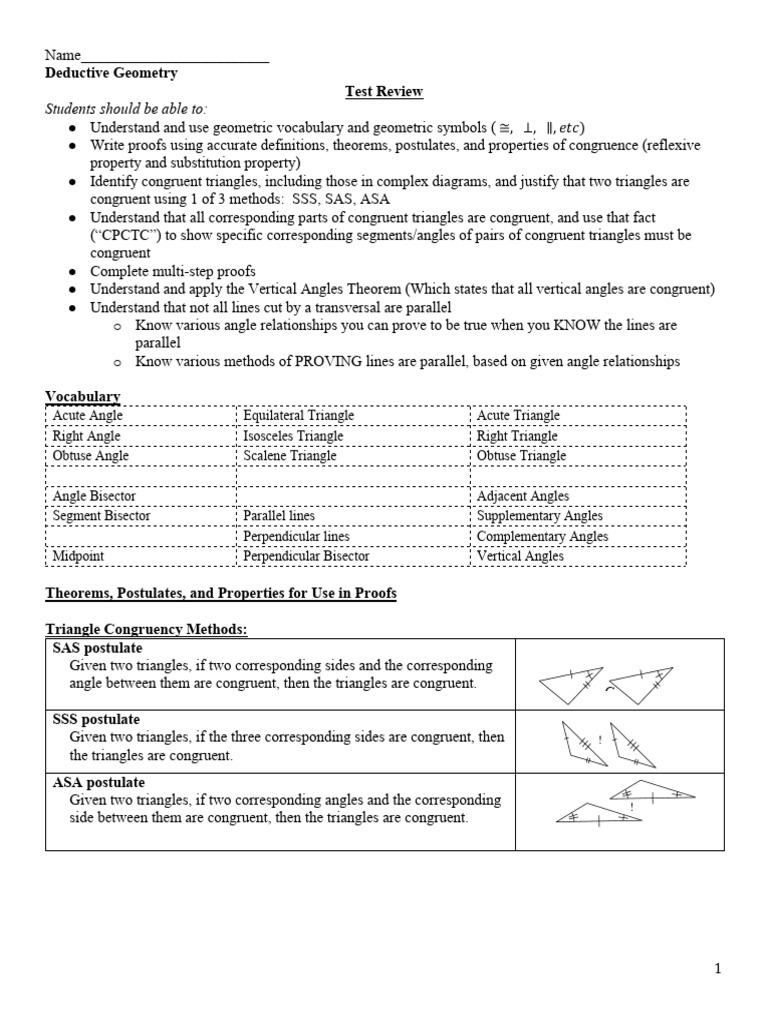 Lesson 16 - Test Review | PDF