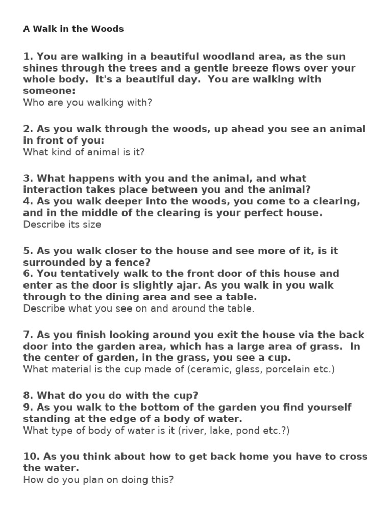 A Walk in the Woods | PDF