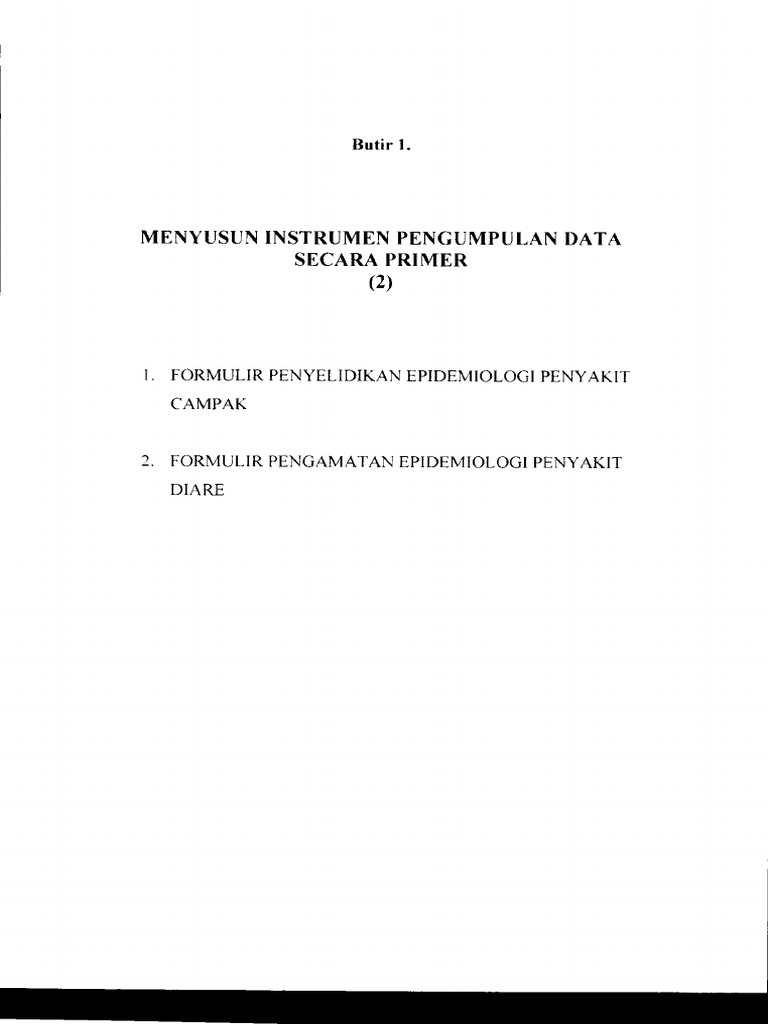 Butir 1. Menyusun Instrumen Pengumpulan Data Secara Primer | PDF