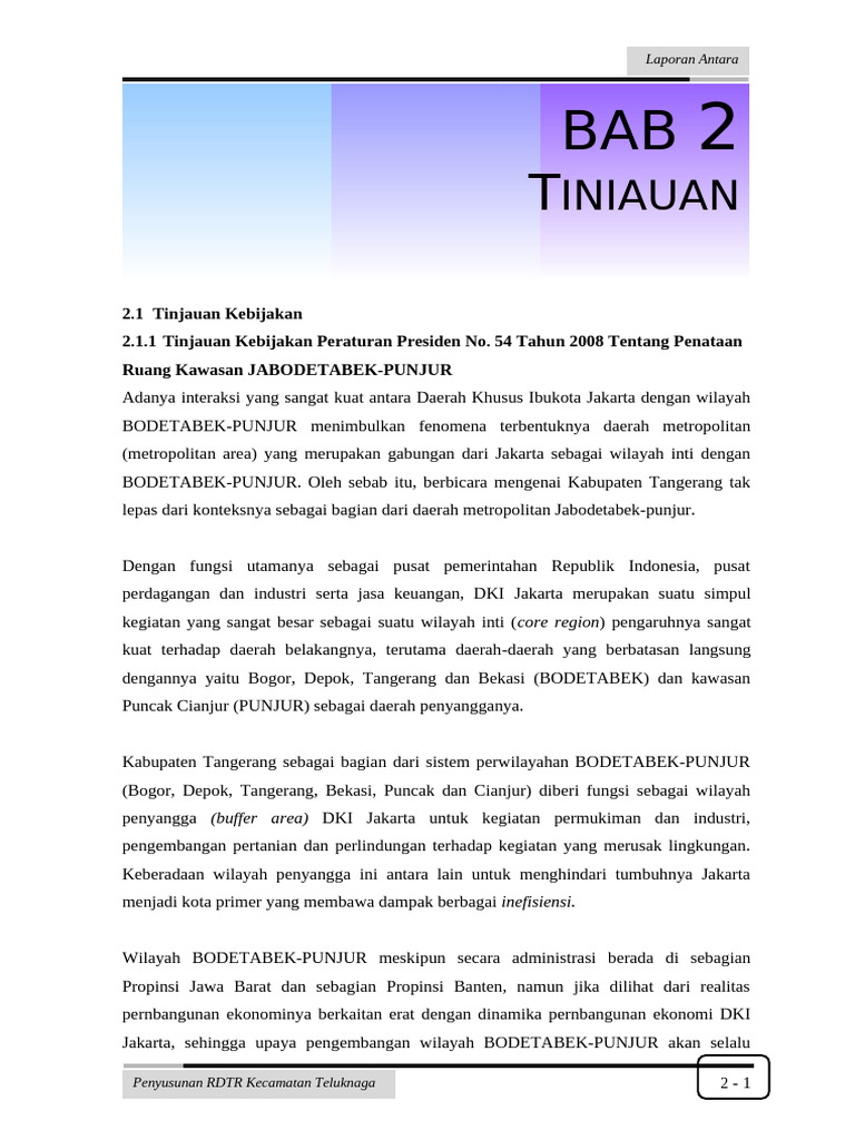 Bab 2 Tinjauan Kebijakan Antara | PDF