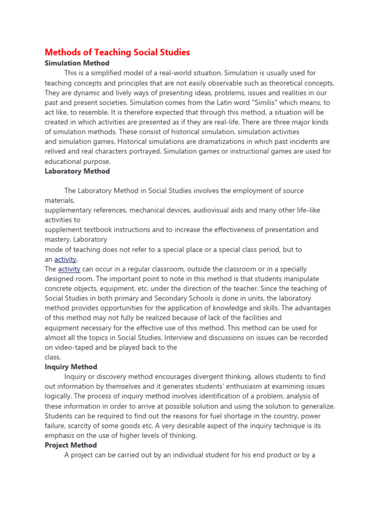 UNIT I 2 Guiding Principles in SS | PDF | Simulation | Career & Growth