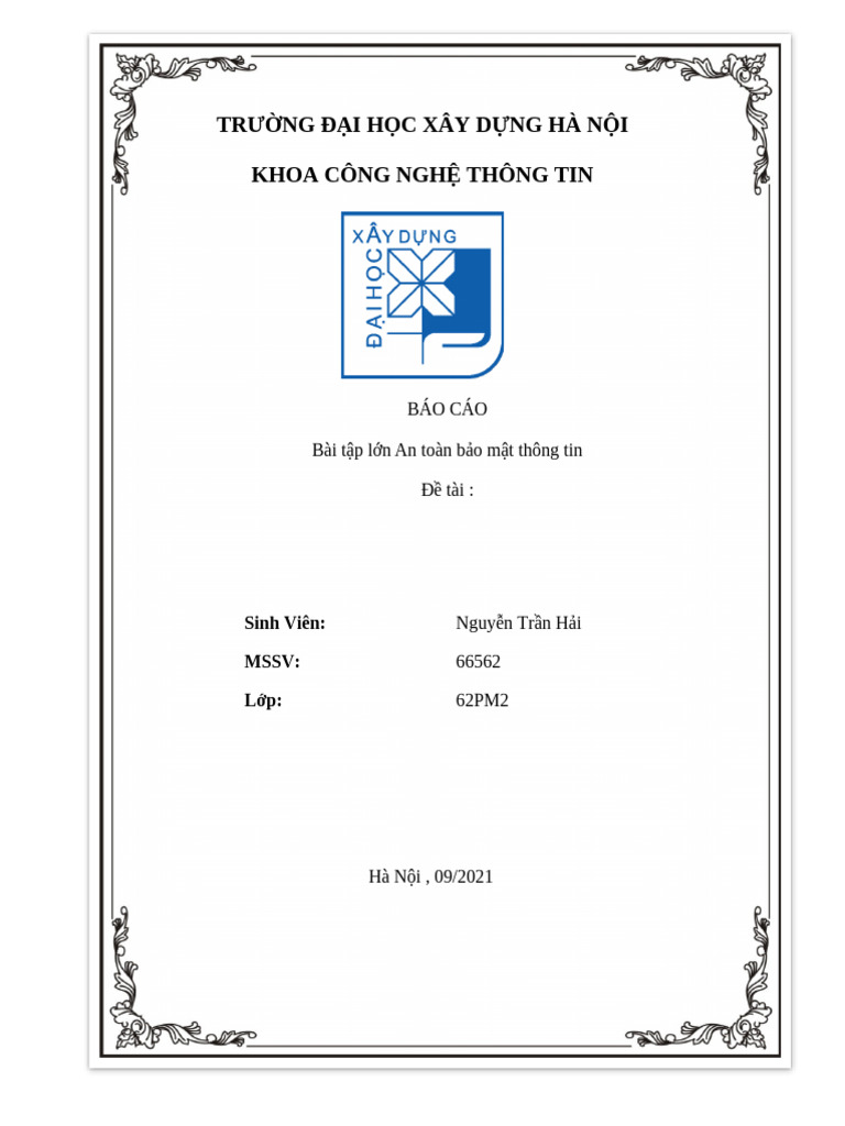 Yêu cầu báo cáo BTL | PDF