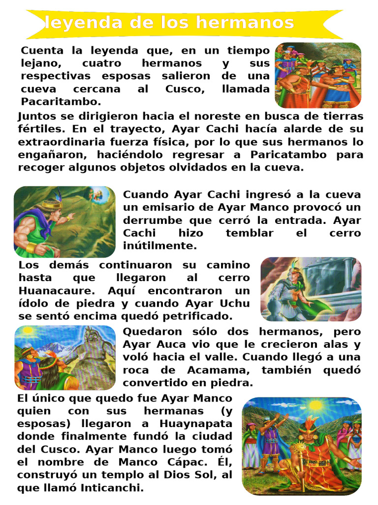 Leemos Juntos. Leyenda Hermanos Ayar | PDF | Historia
