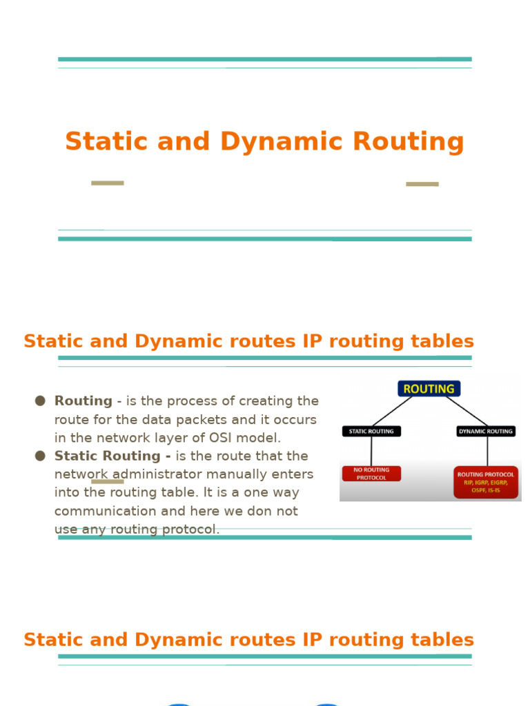 Static and Dynamic Routing | PDF