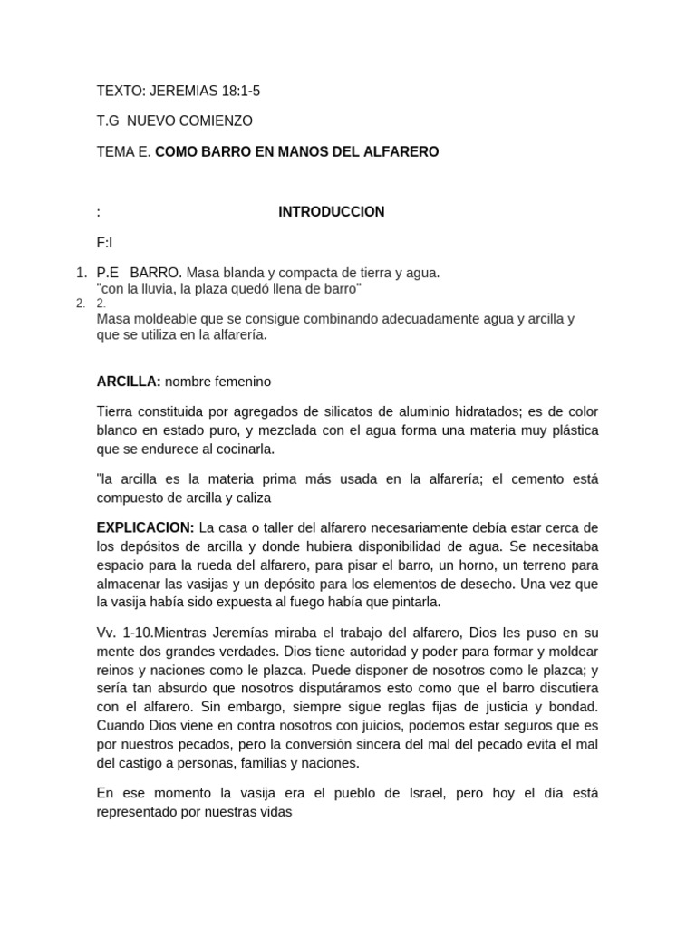 Como Barro en Manos Del Alfarero 2 | PDF | Arcilla | Barro