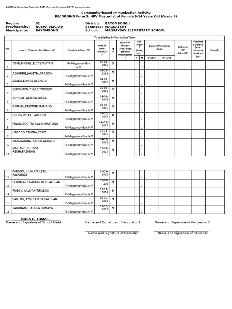 GRADE-4-RECORDING-FORM-3 | PDF