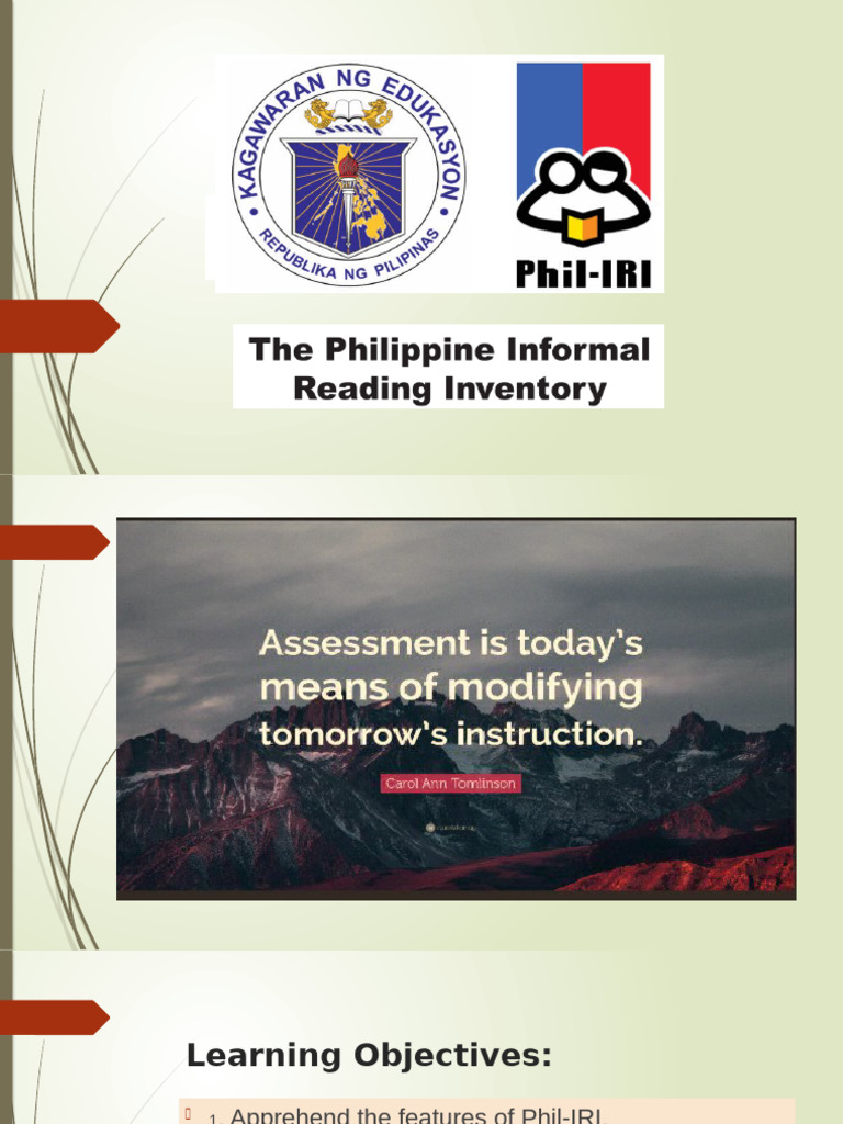 Presentation on Phil-IRI | PDF