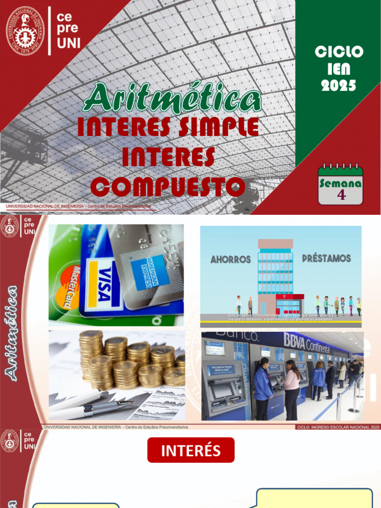 Regla de Interes Simple y Compuesto Ien Cepre Uni | PDF