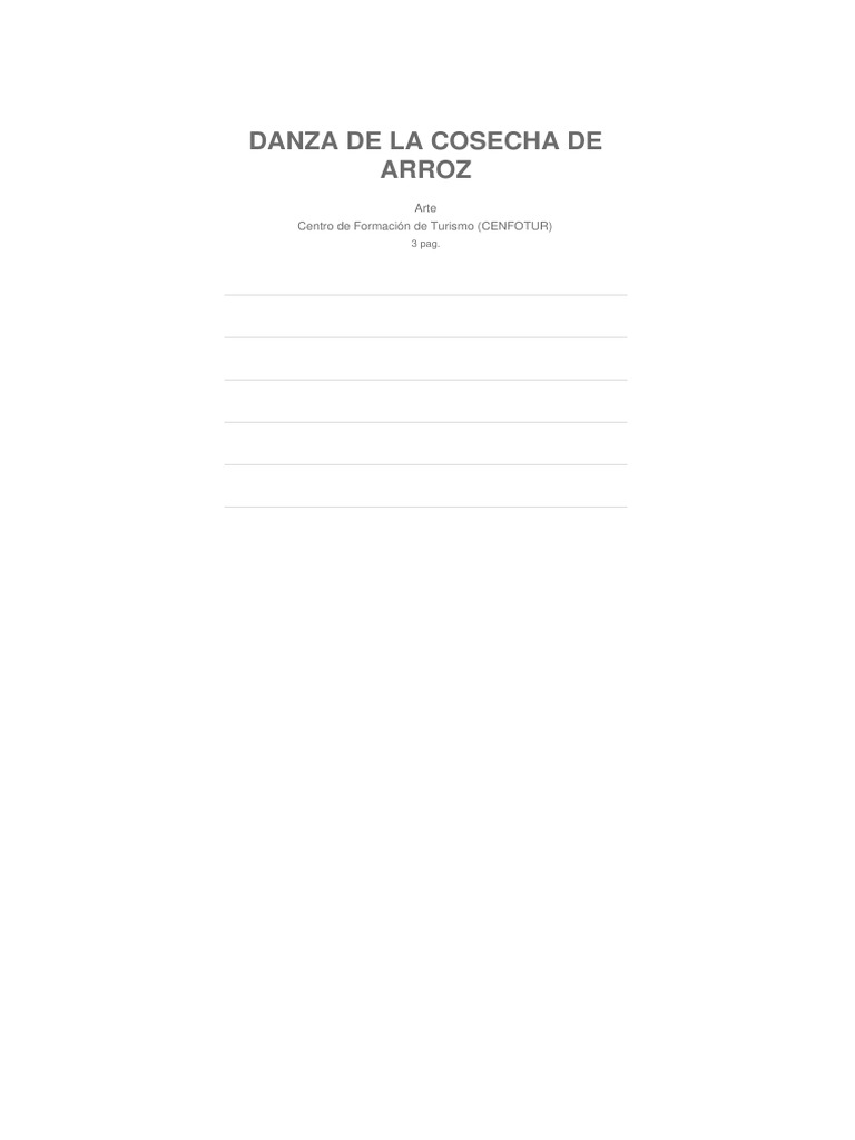 Docsity Danza de La Cosecha de Arroz | PDF | Ropa