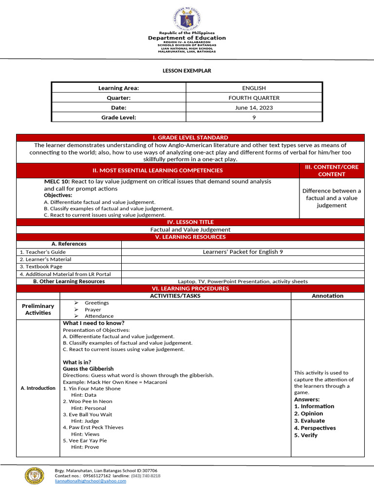 4thQ Week 7LastLesson | PDF