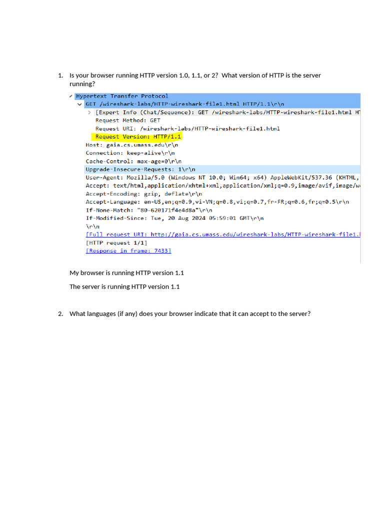 Is Your Browser Running HTTP Version 1 | PDF
