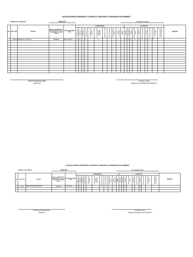 Formato Acuse de Entrega-1 | PDF