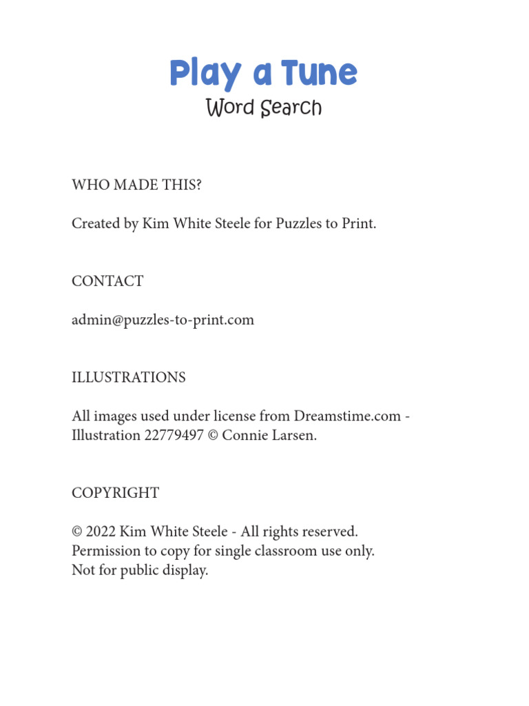 word search MUSICAL INSTRUMENTS | PDF