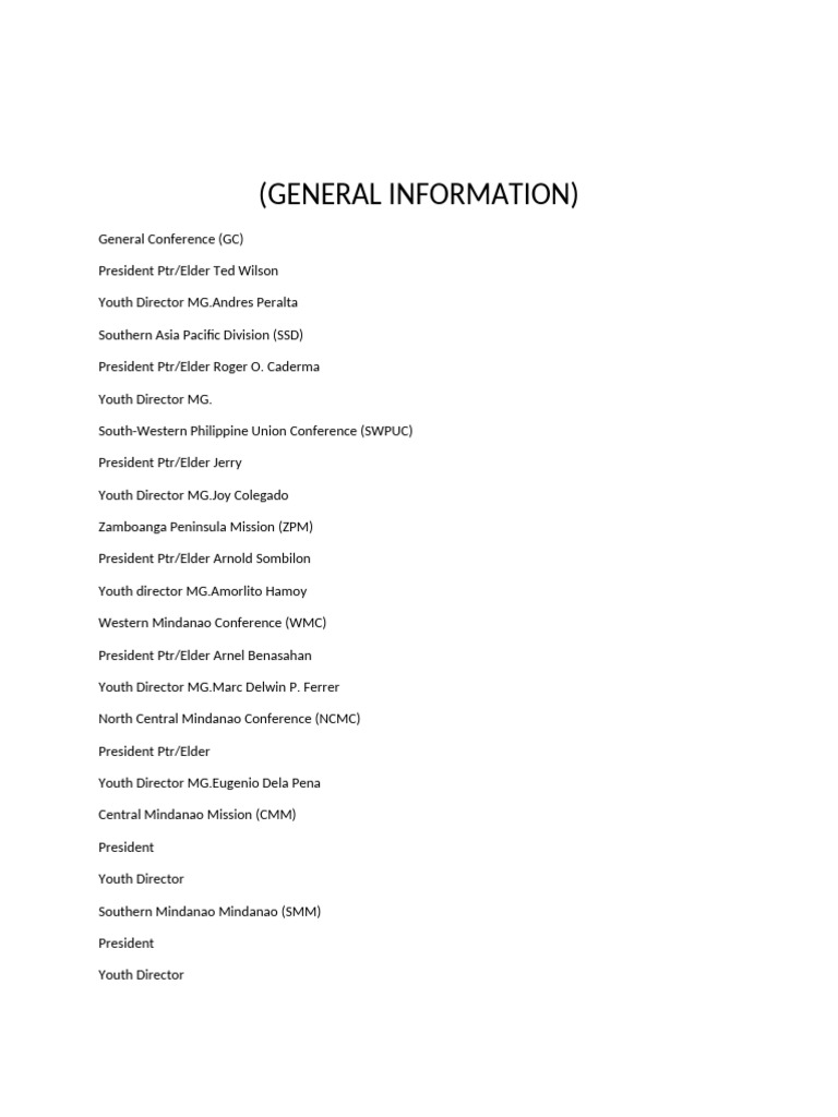 General Information | PDF