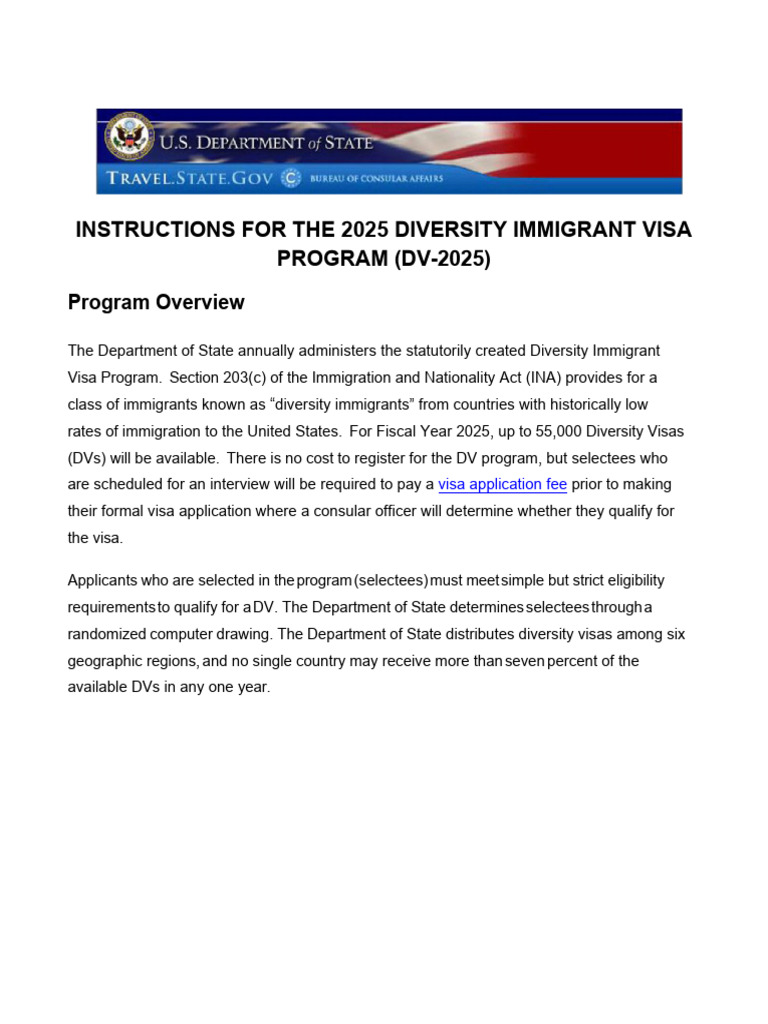 DV-2025 - Instructions - Accessible 7.8.2024 | PDF