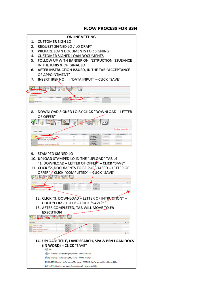 FLOW PROCESS FOR BSN (Online Vetting) | PDF