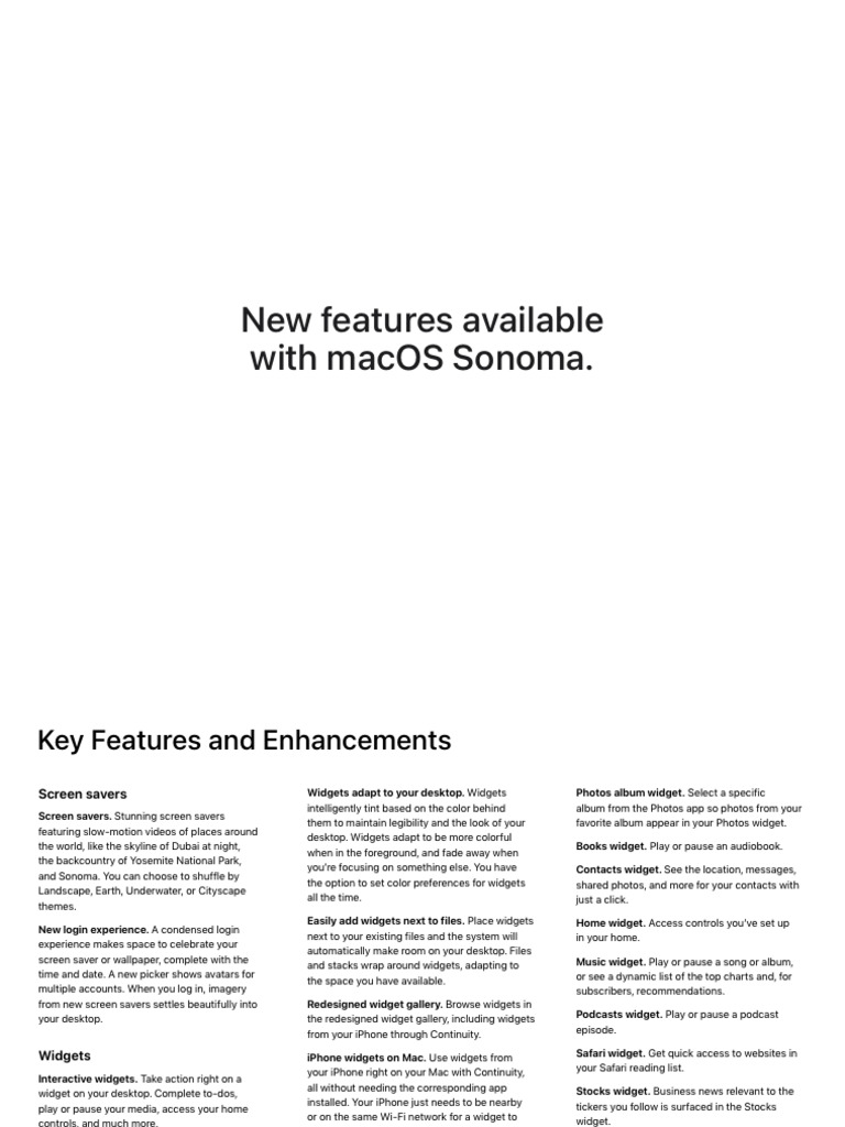 macOS All New Features | PDF