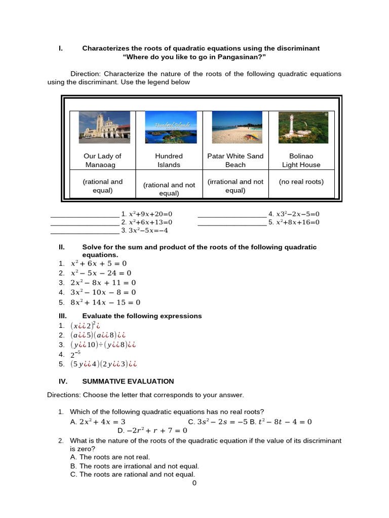 grade 9 assessment NLC | PDF