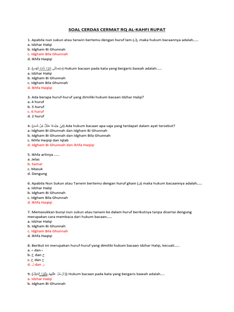 SOAL CC RQ 2024 | PDF