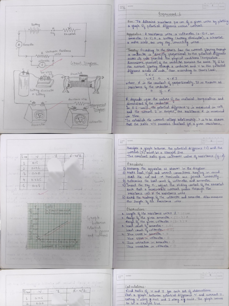 Physics Practical File 2023-24 | PDF