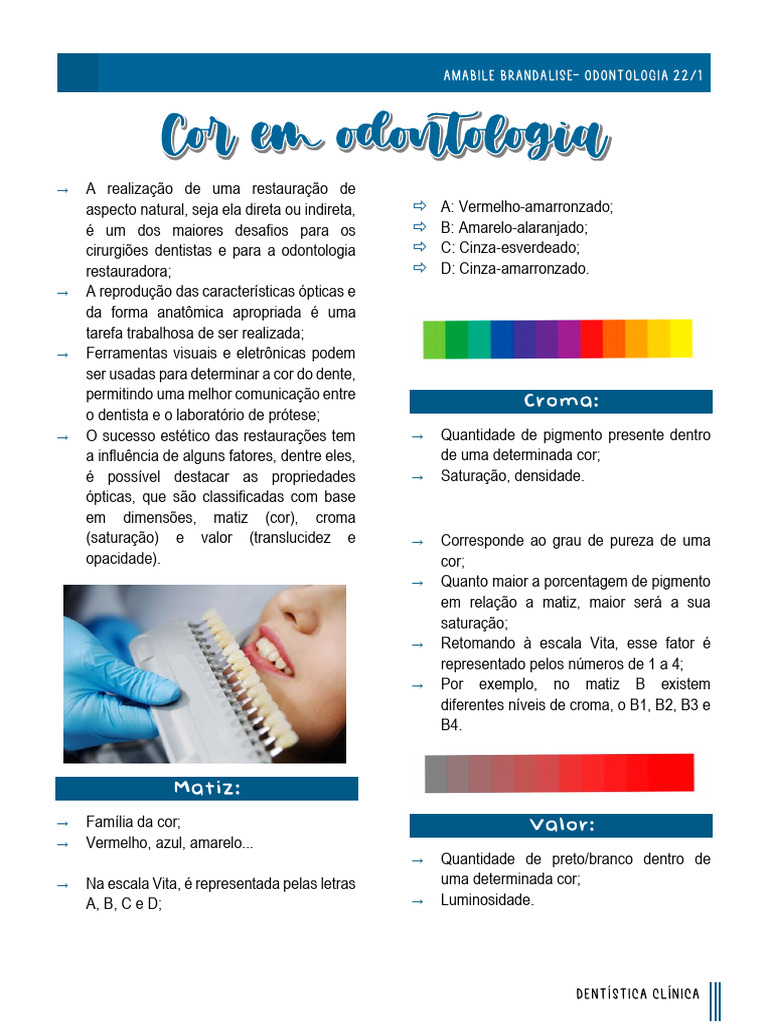 DENT Aula 3 - Cor em Odontologia | PDF
