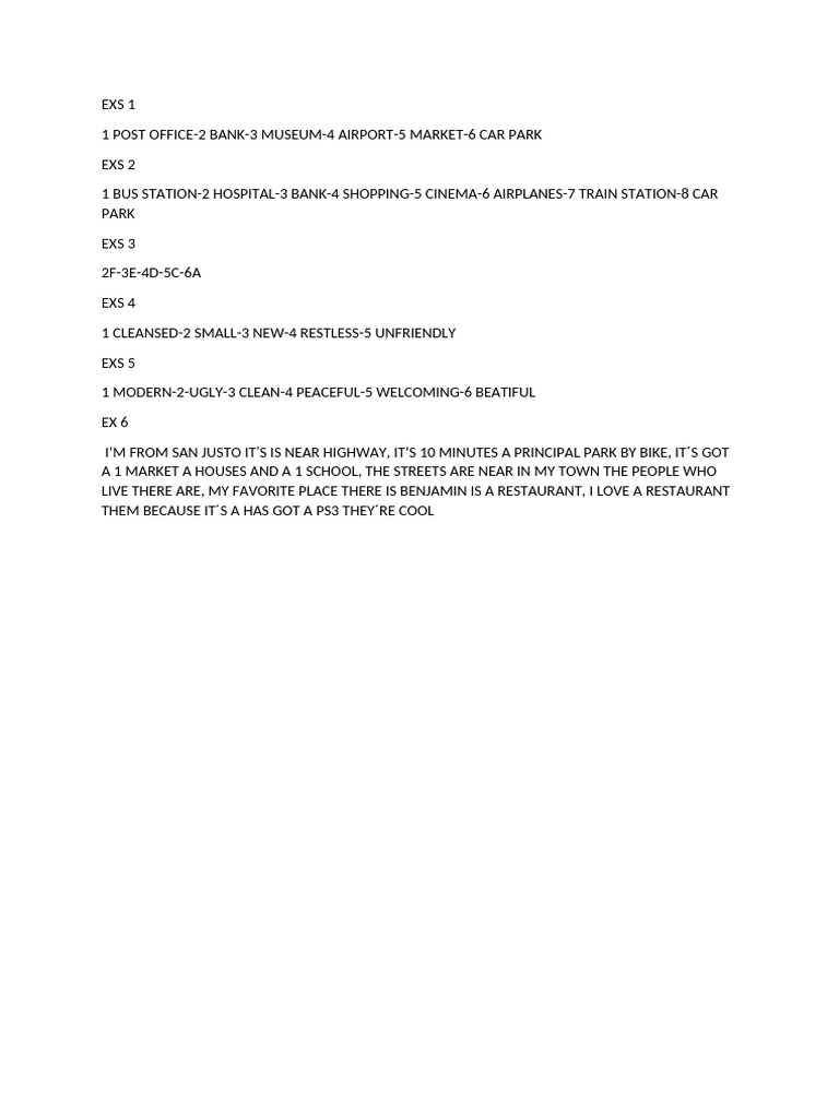 Prueba de Ingles 2da Hoja | PDF