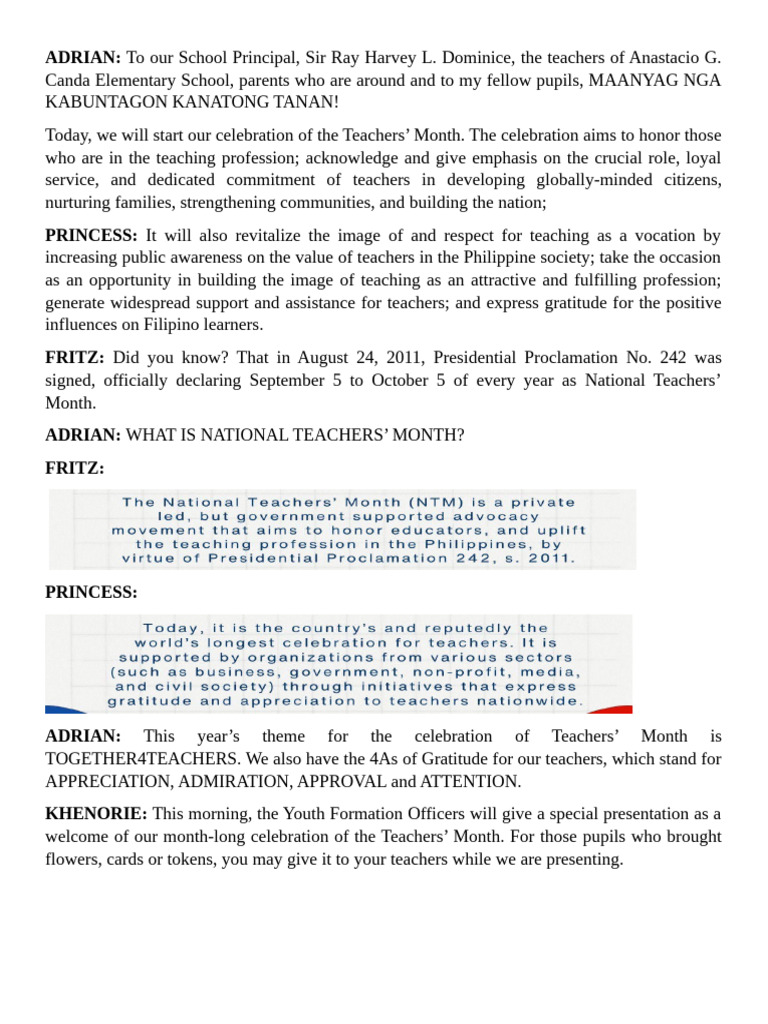 SPEECH KICK-OFF CEREMONY | PDF