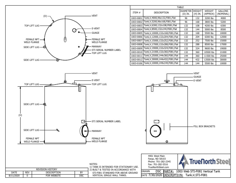Single-Wall-Vertical-Tanks-Drawing | PDF