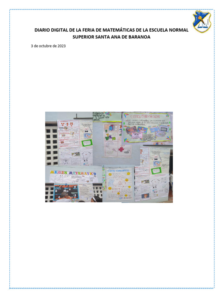 Diario Digital de La Feria de Matemáticas de La Escuela Normal Superior ...