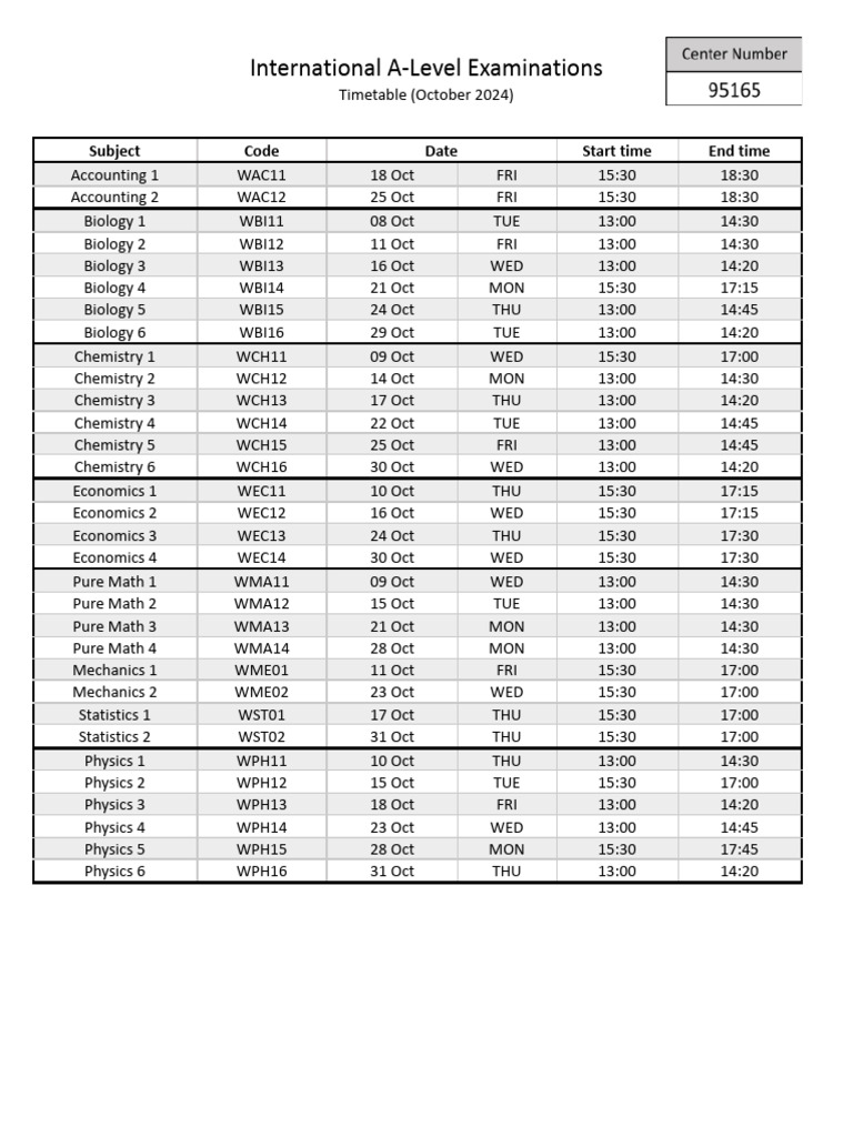 2410 Ial Timetable | PDF