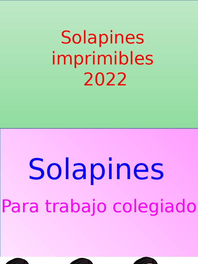 Solapines Imprimibles 2022 - INICIAL | PDF