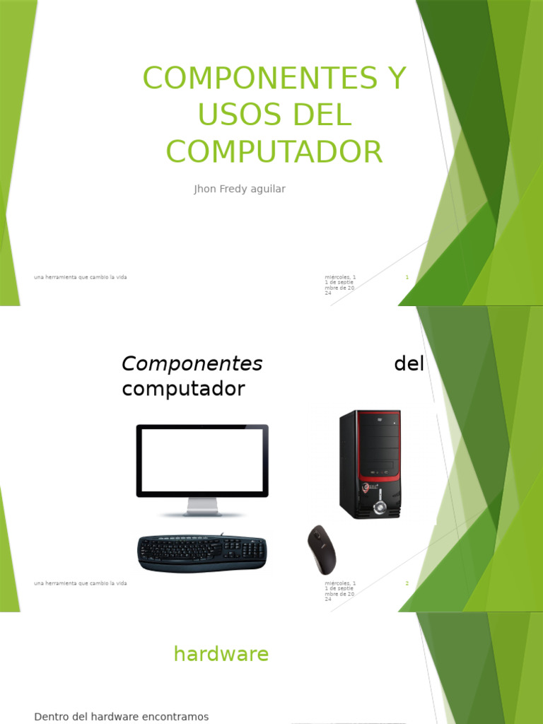 Componentes y Usos Del Computador | PDF