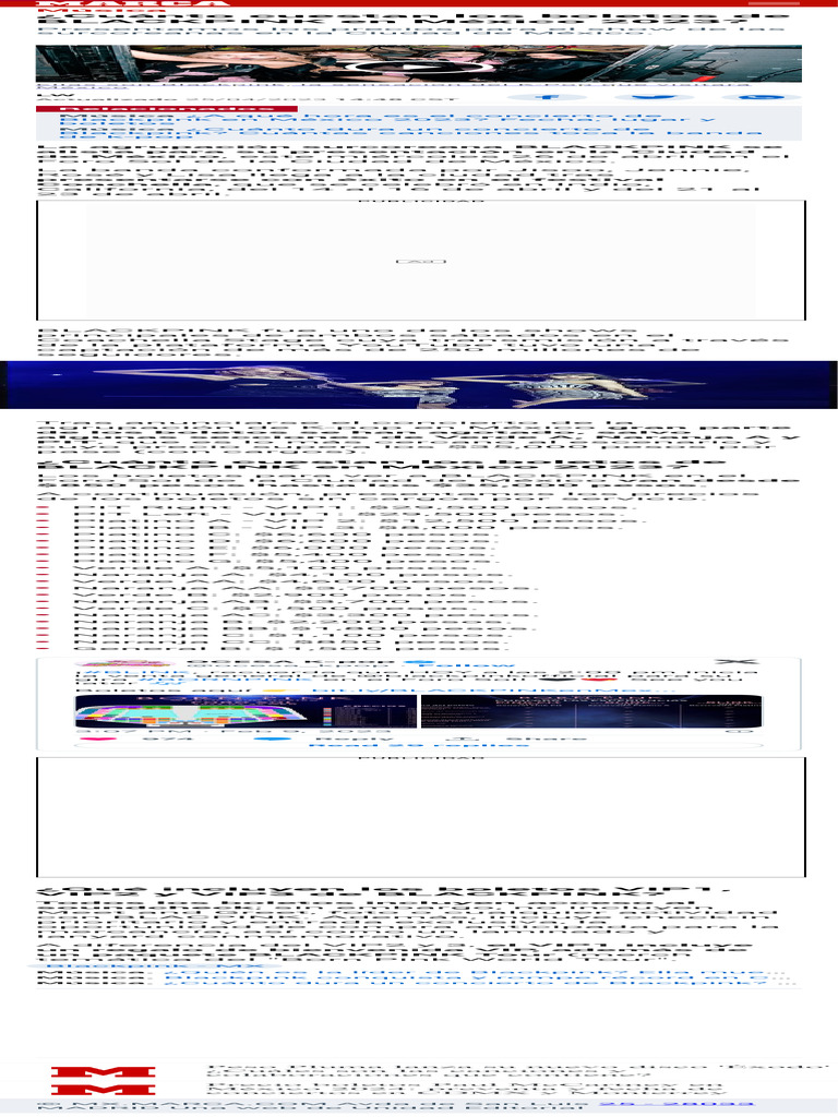 ¿Cuánto Cuestan Los Boletos de BLACKPINK en México 2023 Marca México | PDF