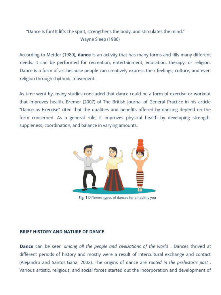 Dance: Among All The People and Civilizations of The World Rooted in ...