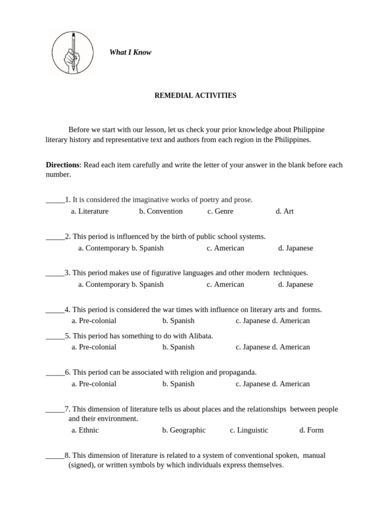 Remedial Activity Objective 12 | PDF