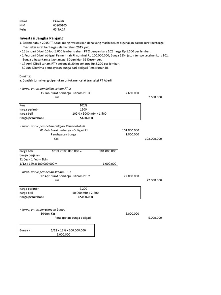 Lab. Akuntansi Menengah Tugas 10 | PDF