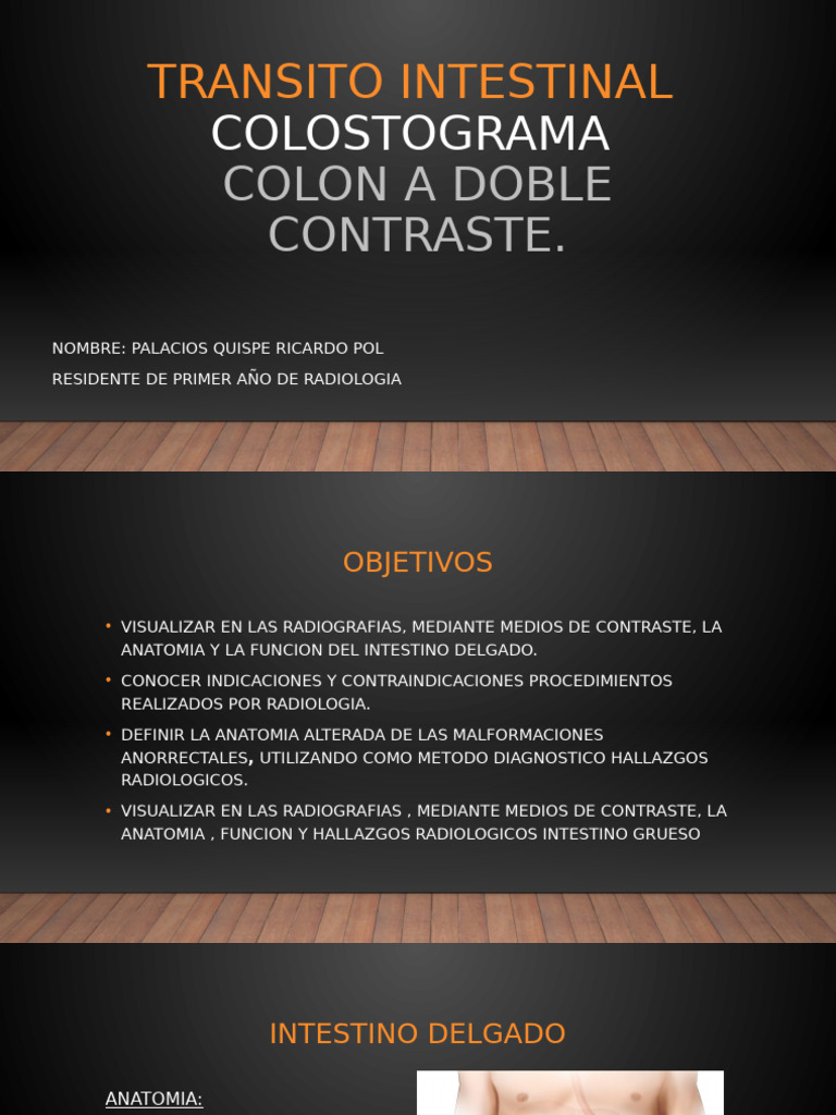 Transito Intestinal - Colostograma - Colon A Doble | PDF