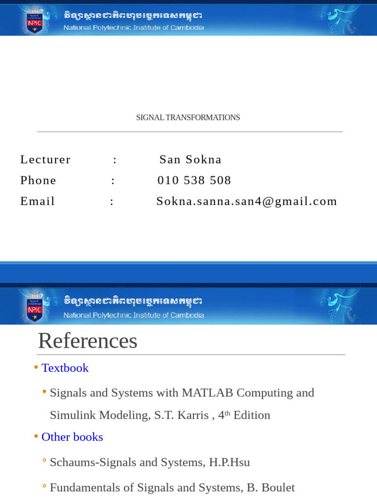 Lession 2 Singal Transformation | PDF