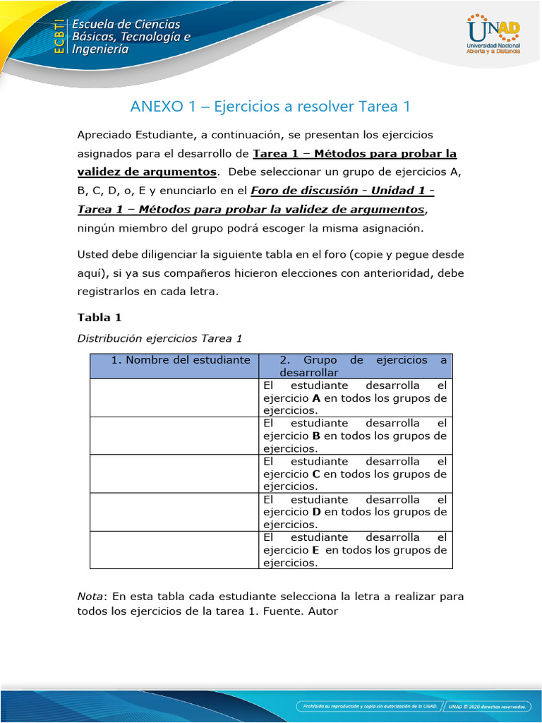 Anexo 1 - Ejercicios A Resolver Tarea 1 | PDF
