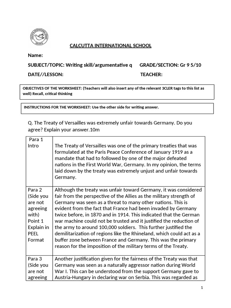 Grade 9 Sample 10 Mark Answer | PDF