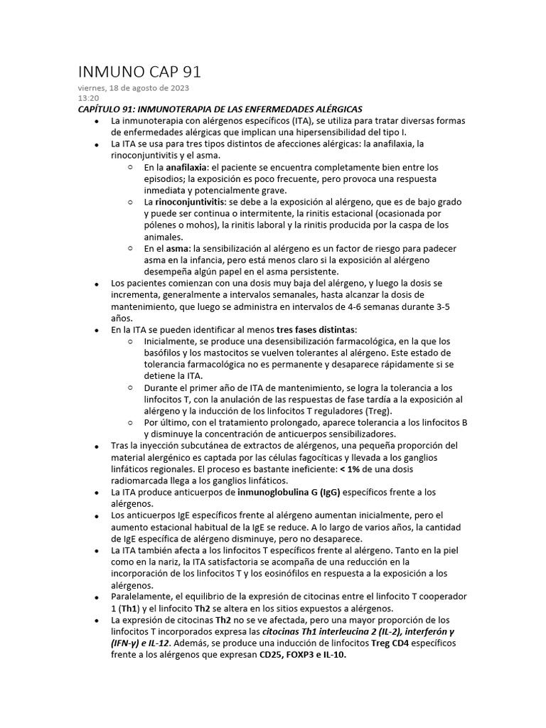 Inmuno Cap 91 | PDF