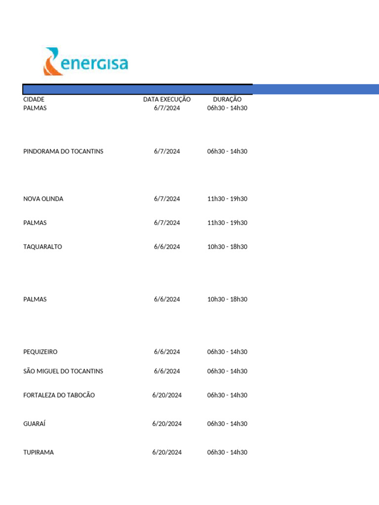 PLANILHA DESLIGAMENTOS PROGRAMADOS | PDF