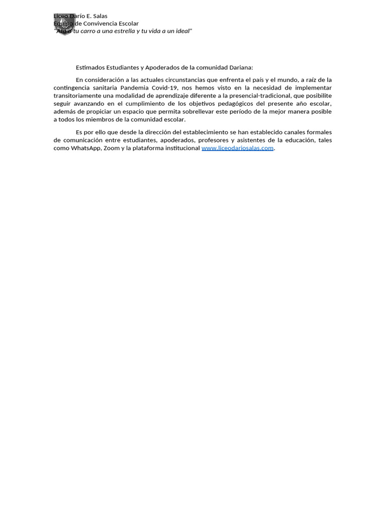 Protocolo aula virtual | PDF