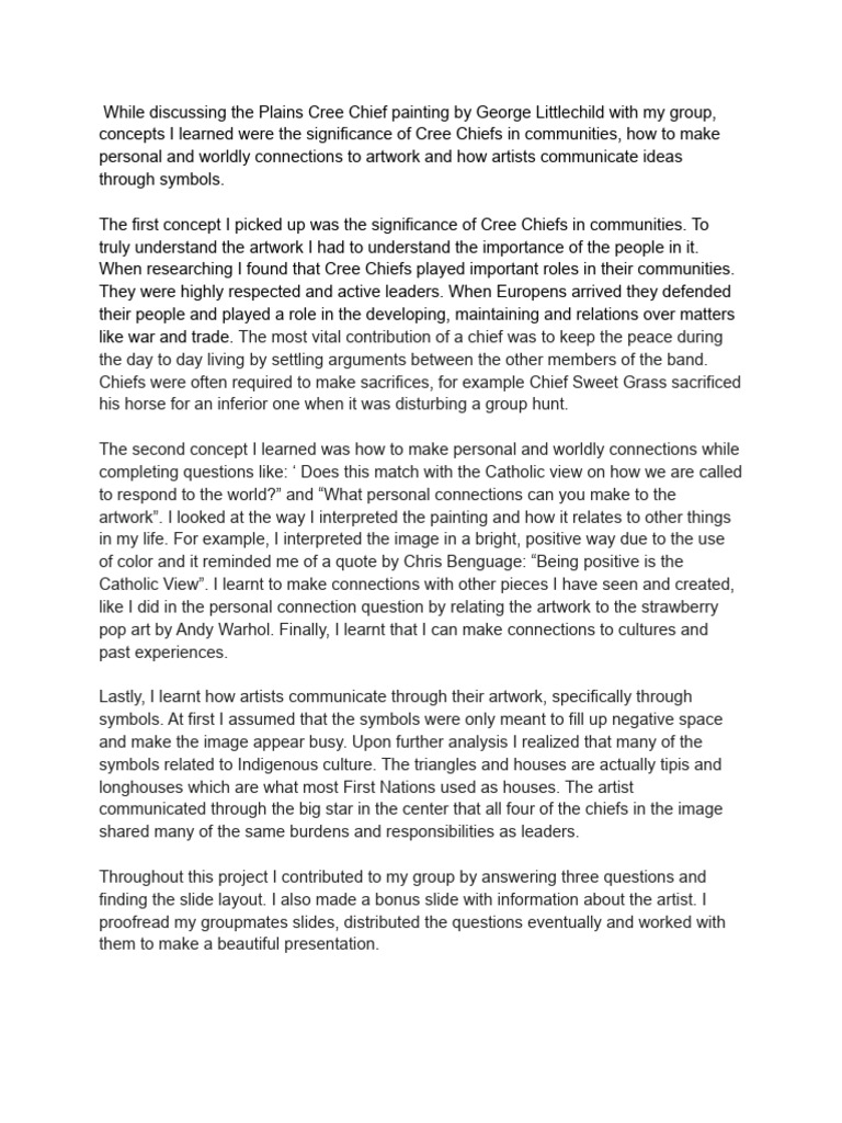 Personal Art Appreciation Report | PDF