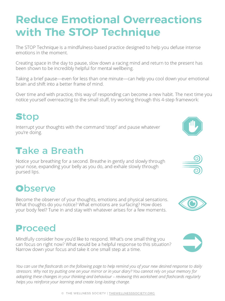 STOP Technique PDF 1 | PDF