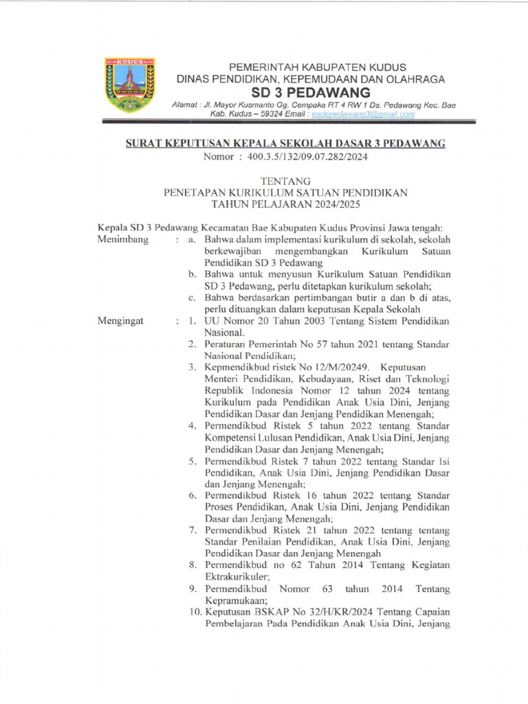 1 SK Penetapan KSP 2024 202520240902 - 08405605 | PDF