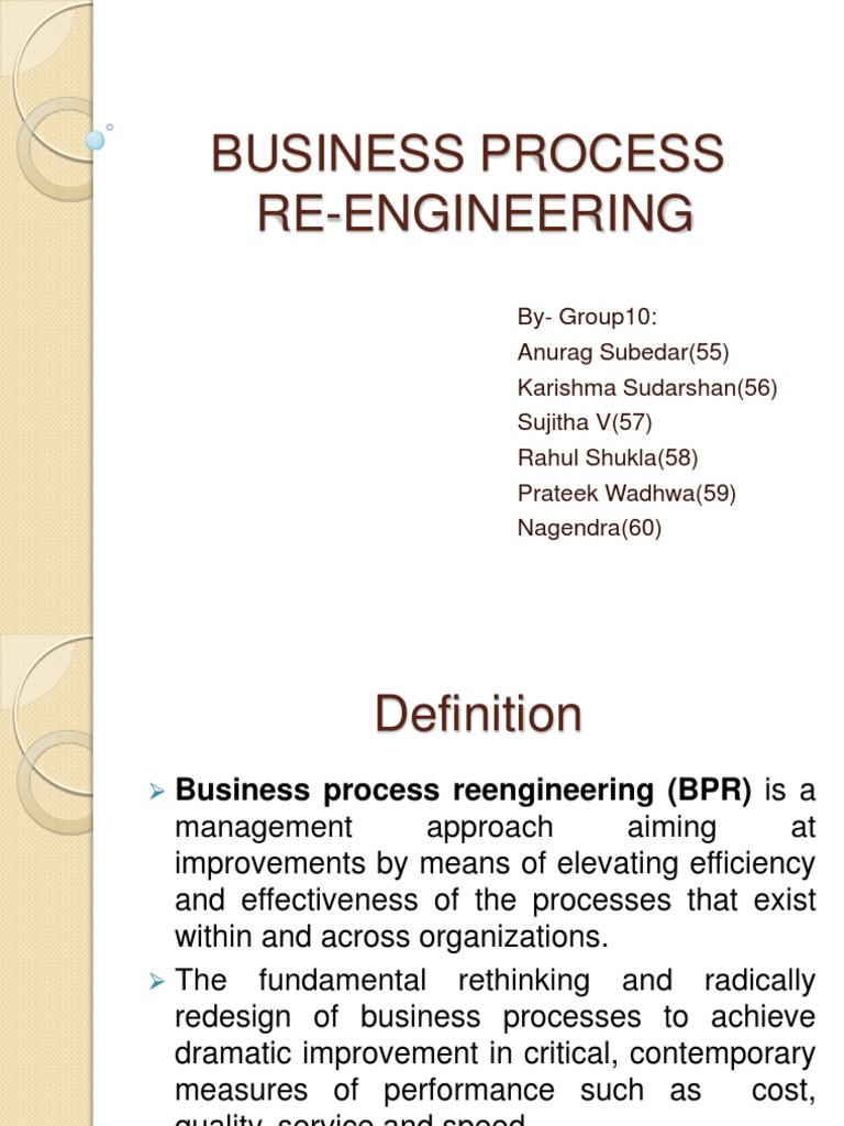 Business Process Re-Engineering | PDF | Business Process | Accountability
