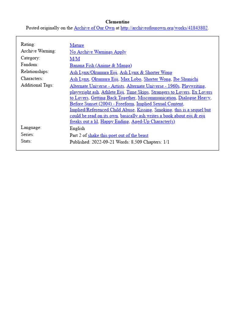 Clementine | PDF | General Fiction