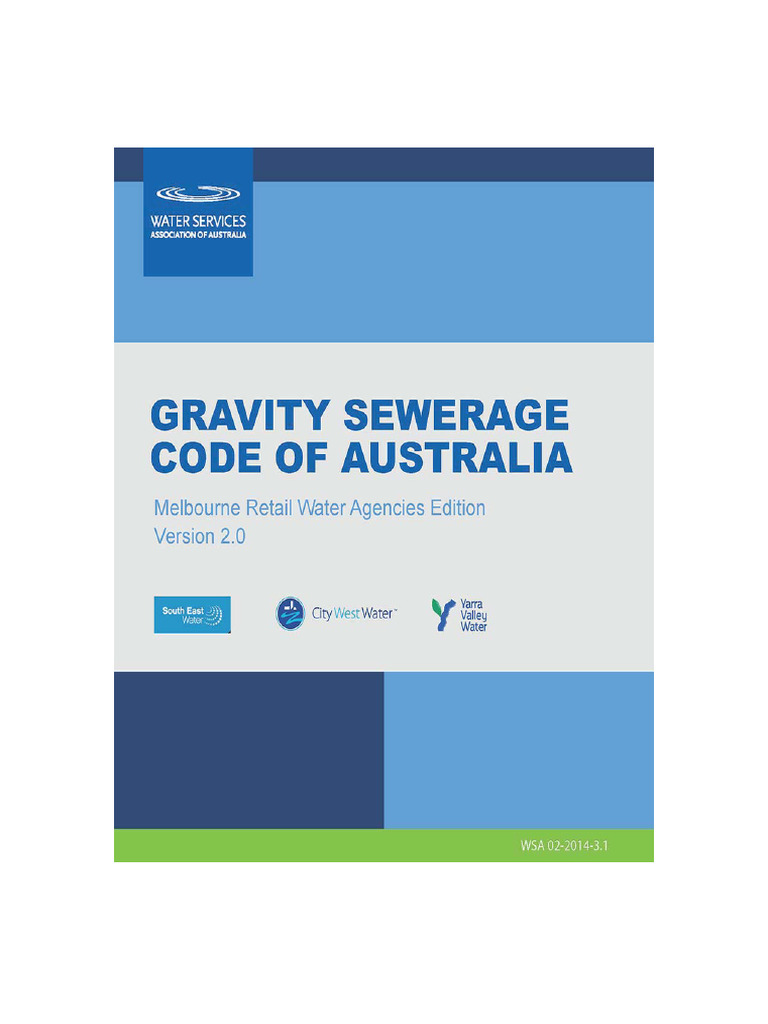 WSA 02-2014-3.1 Gravity Sewerage Code of Australia (Melbourne Retail ...
